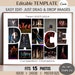 Editable 15-photo DANCE Word Collage Canva TEMPLATE, Printable Dancing ...