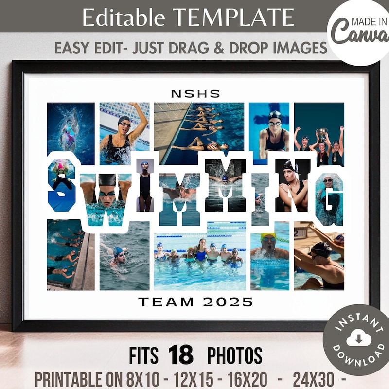 Swim Team Coach Poster - Etsy