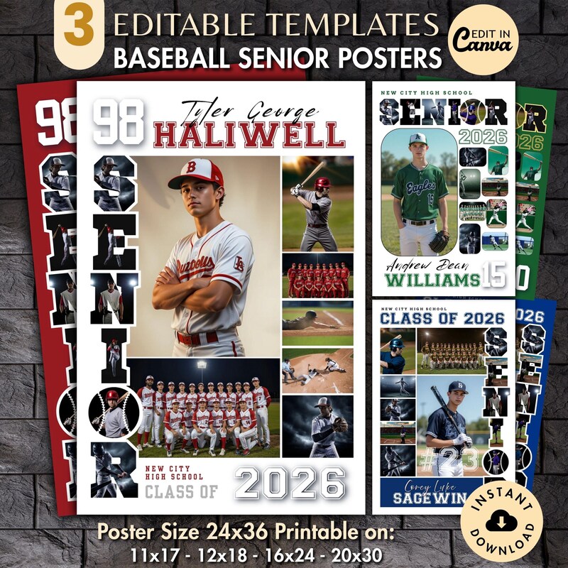 Baseball Senior Night Poster - Etsy