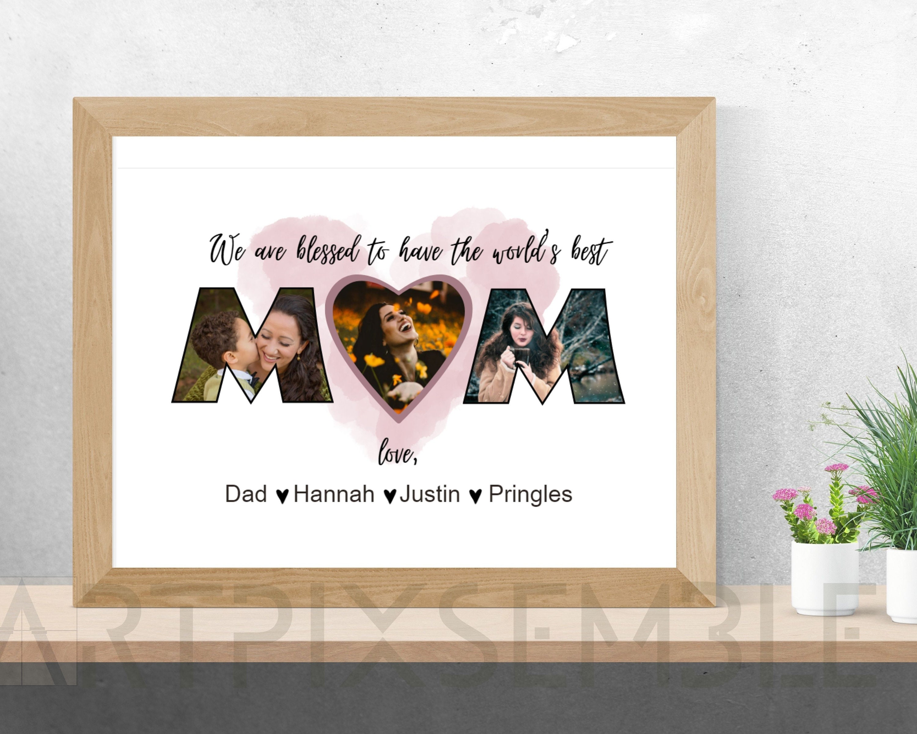 Editable MOM MUM Photo Collage Canva Template DIY Custom Birthday ...