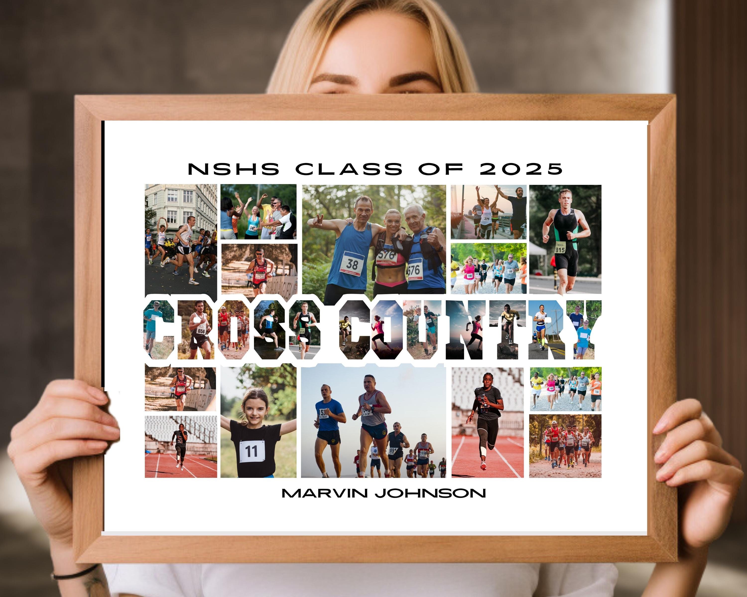 Editable 26-photo CROSS Country Word Collage Canva TEMPLATE Printable ...