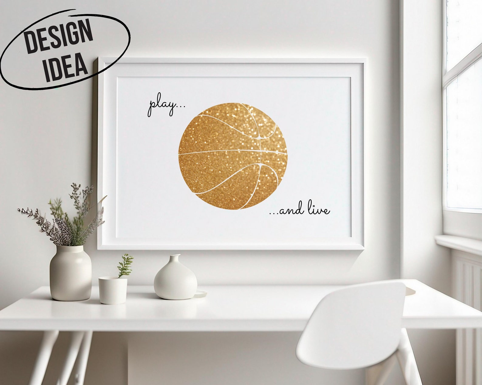 BASKETBALL Photo Frame TEMPLATE Sports Design Team Poster - Etsy