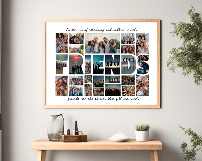Editable 26-photo FRIENDS Collage TEMPLATE Custom DIY Printable ...