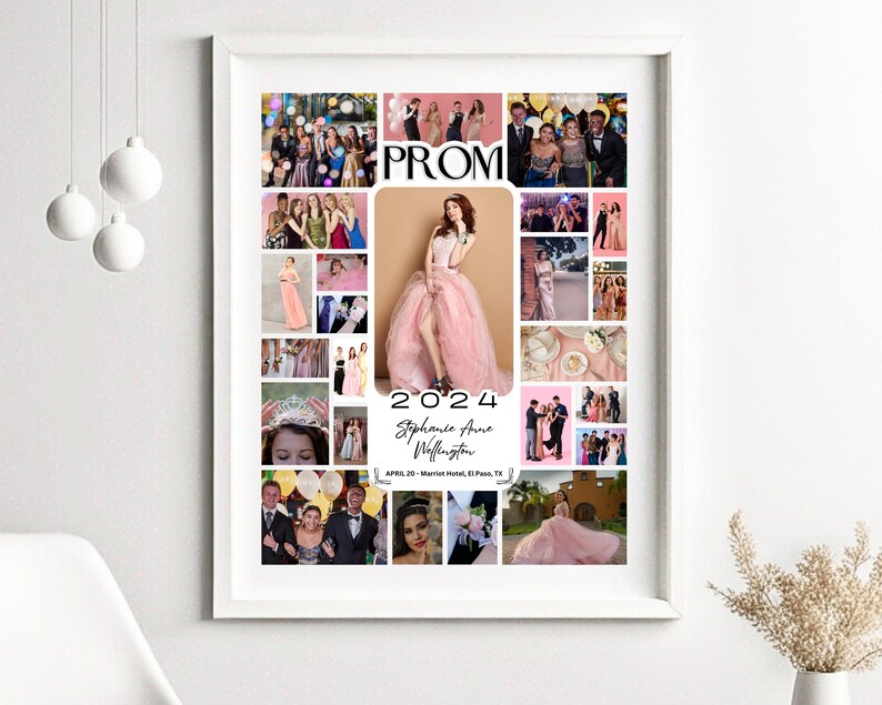 Editable PROM 2024 Photo Collage Poster TEMPLATE 23-picture DIY ...