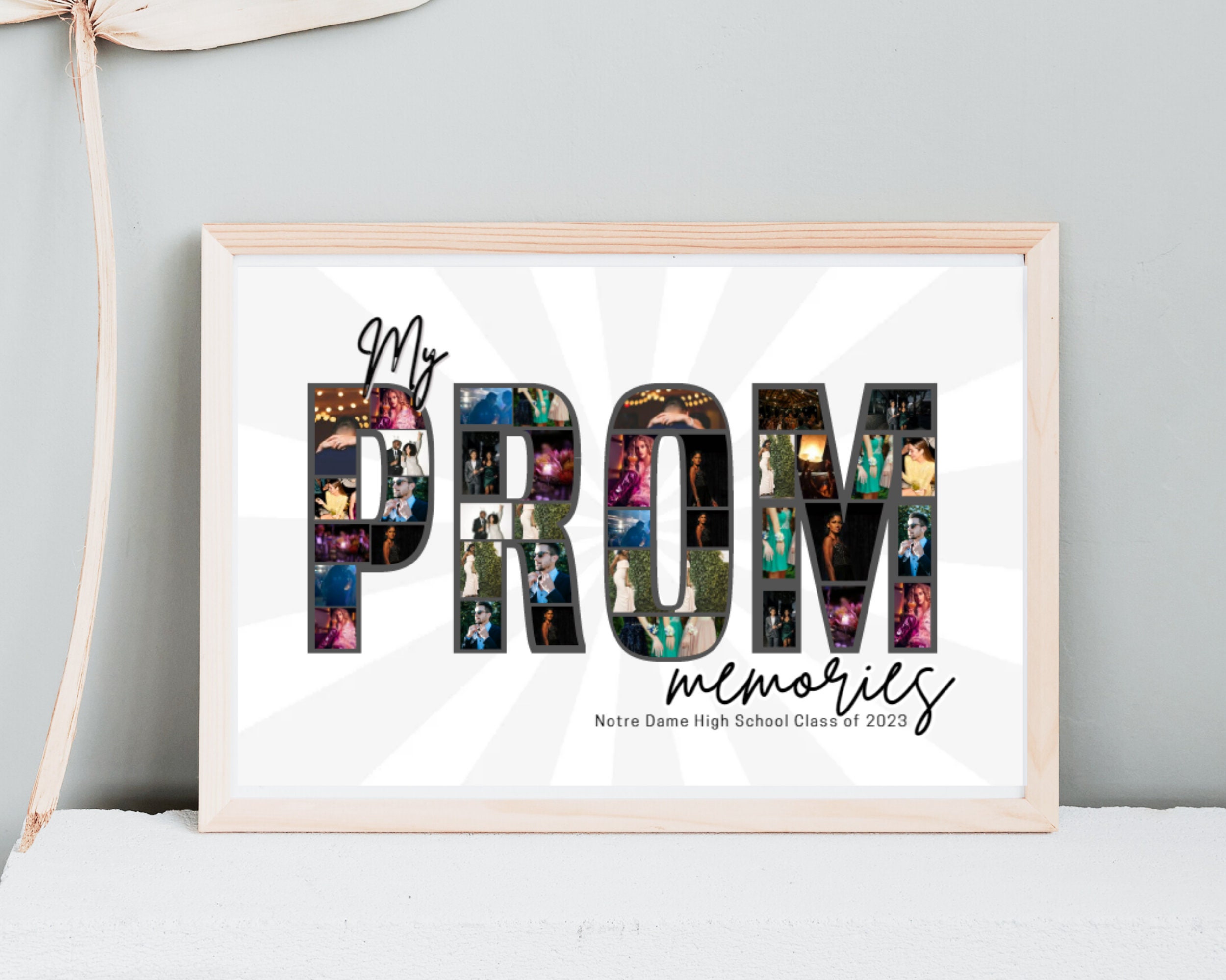 Editable PROM Word Portrait Photo Collage Poster Art Wall - Etsy México
