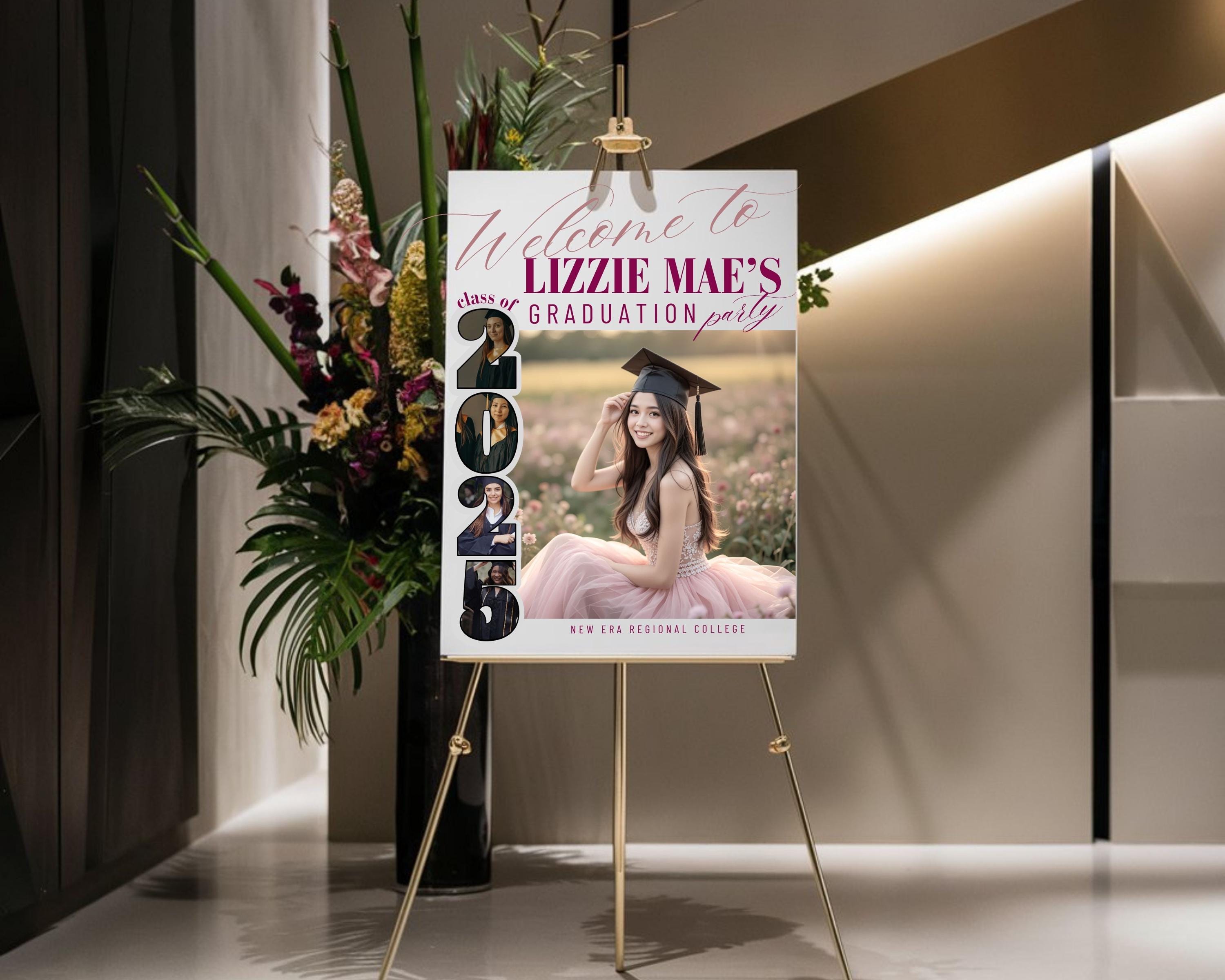 Editable Graduation Party Welcome Sign Class of 2025 Poster TEMPLATE ...