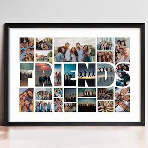 Editable 26-photo FRIENDS Collage TEMPLATE Custom DIY Printable ...