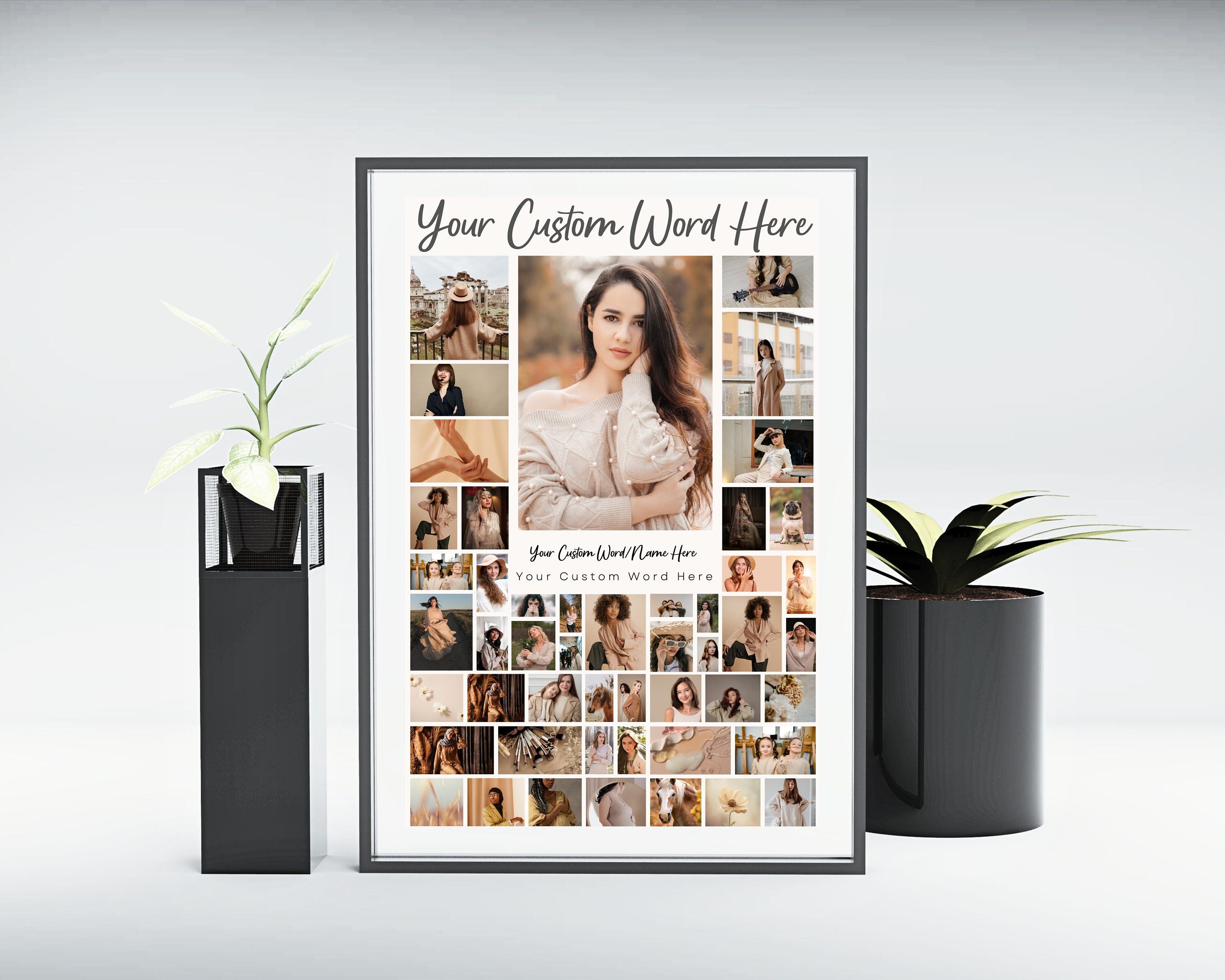 50-photo Grid Collage Canva TEMPLATE Any Occasion Big Storyboard ...