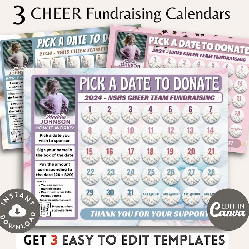 Cheer Fundraiser Template - Etsy