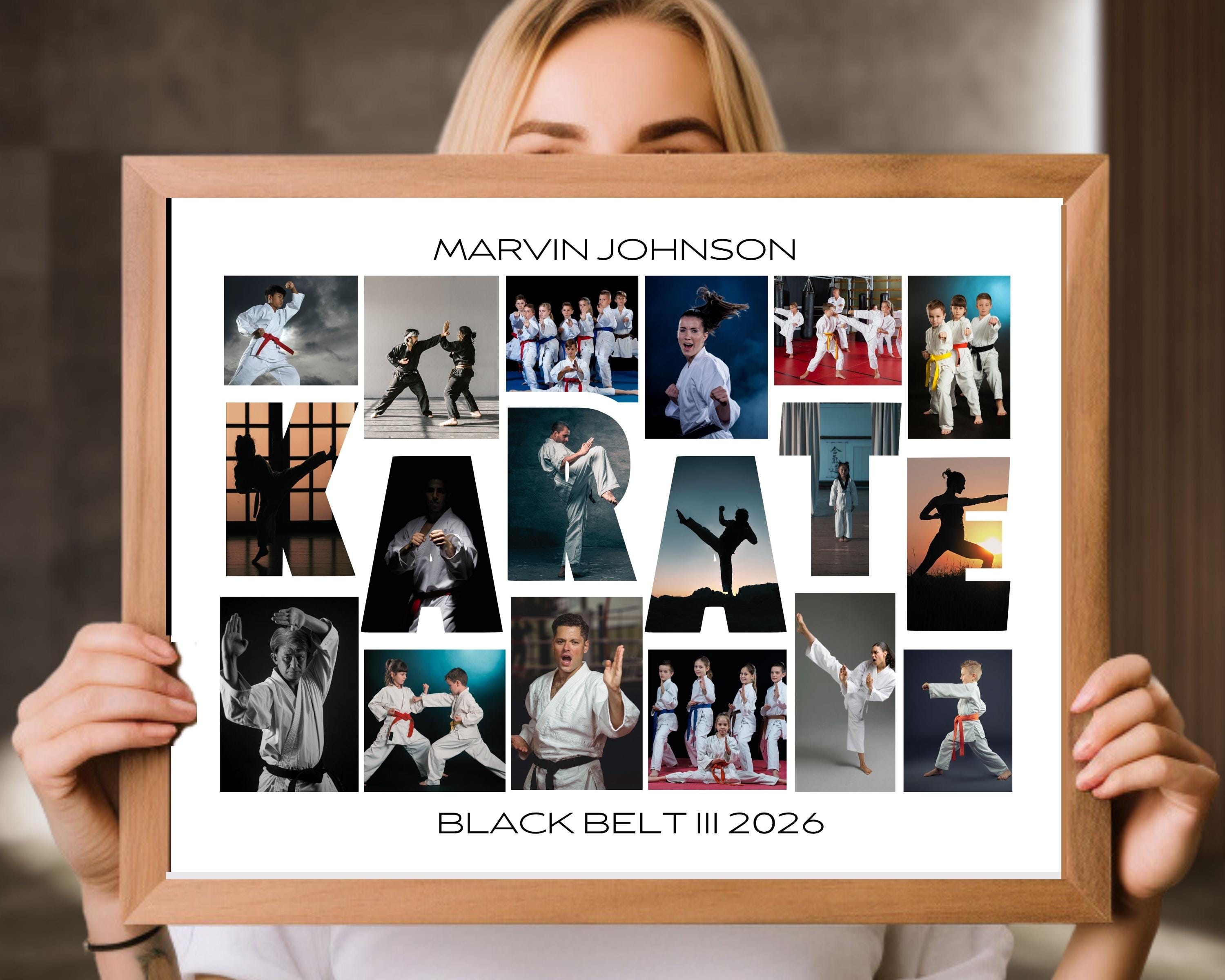 Editable KARATE Photo Collage Frame Canva TEMPLATE Printable Martial ...