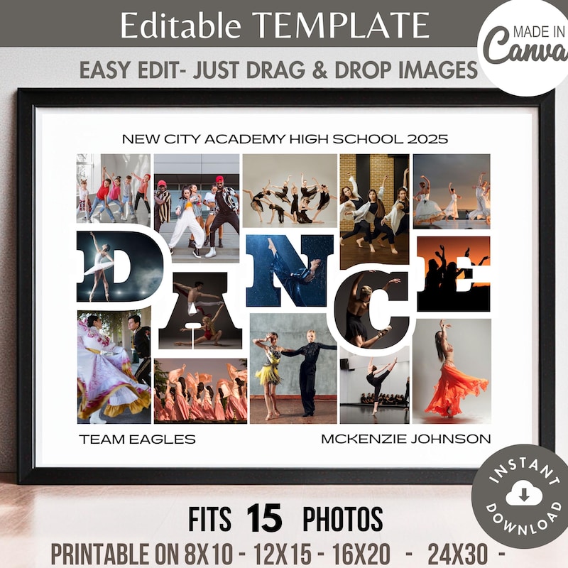 Customized Dance Poster - Etsy UK