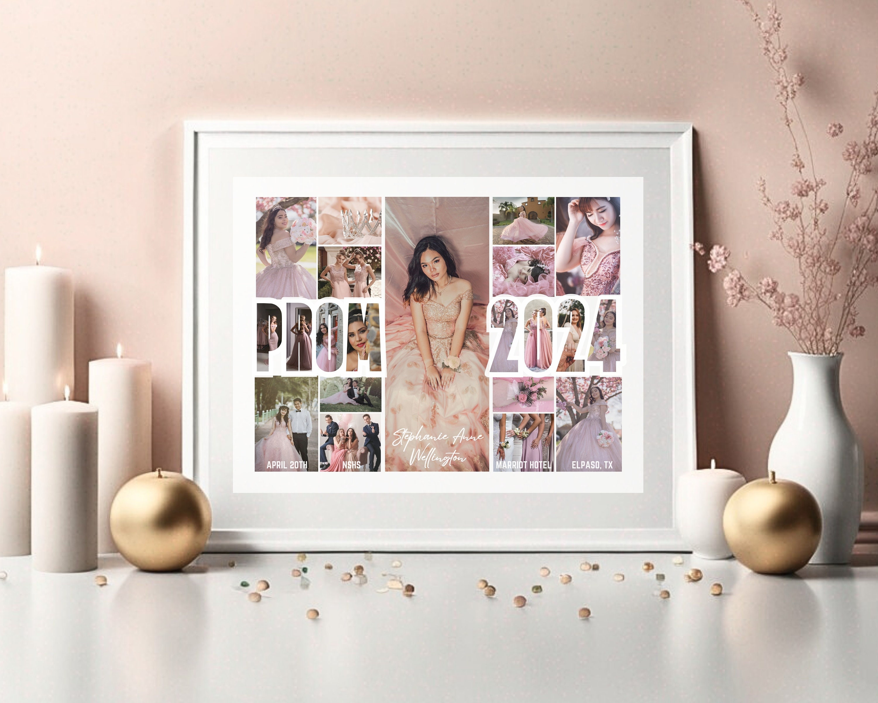 Editable PROM 2024 Photo Collage Poster TEMPLATE 21-picture DIY ...