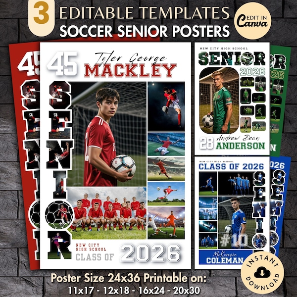 Senior Night Soccer Posters - Etsy