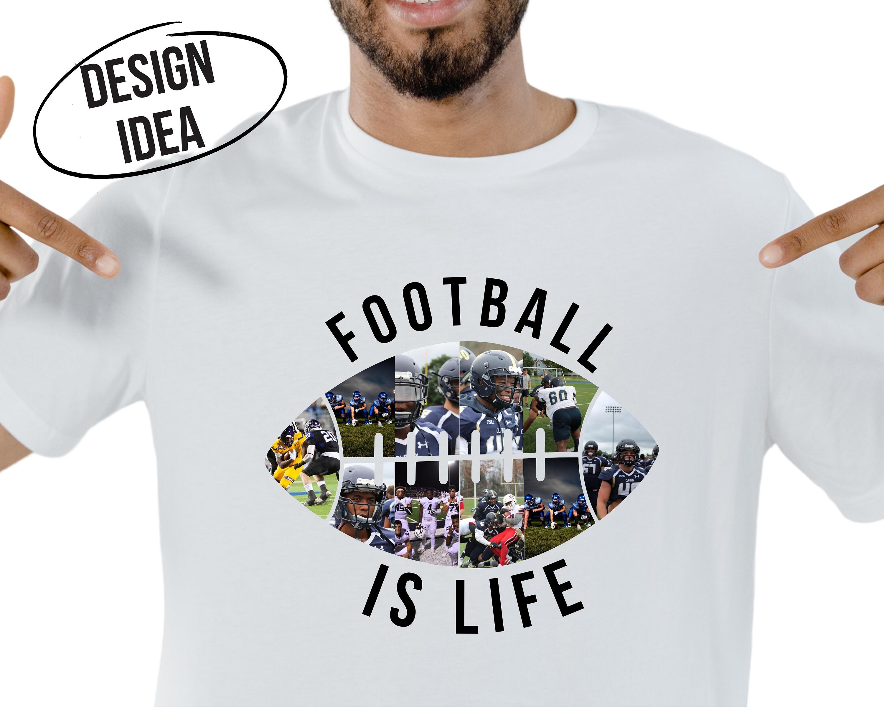 FOOTBALL Frame Photo Collage Canva TEMPLATE Sports Team Poster Banner ...