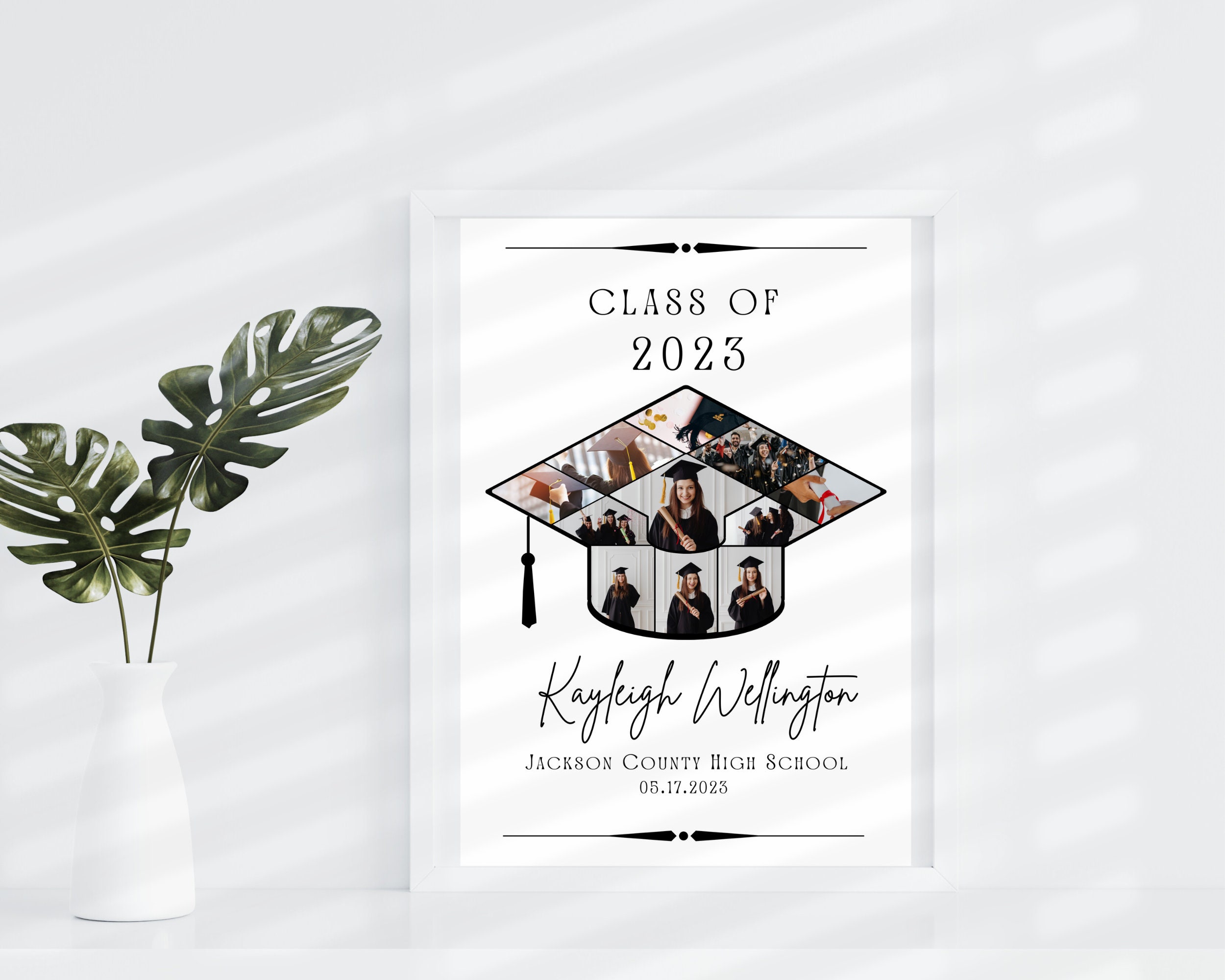 16x20 Graduation Cap Portrait Photo Collage Wall Poster Art - Etsy