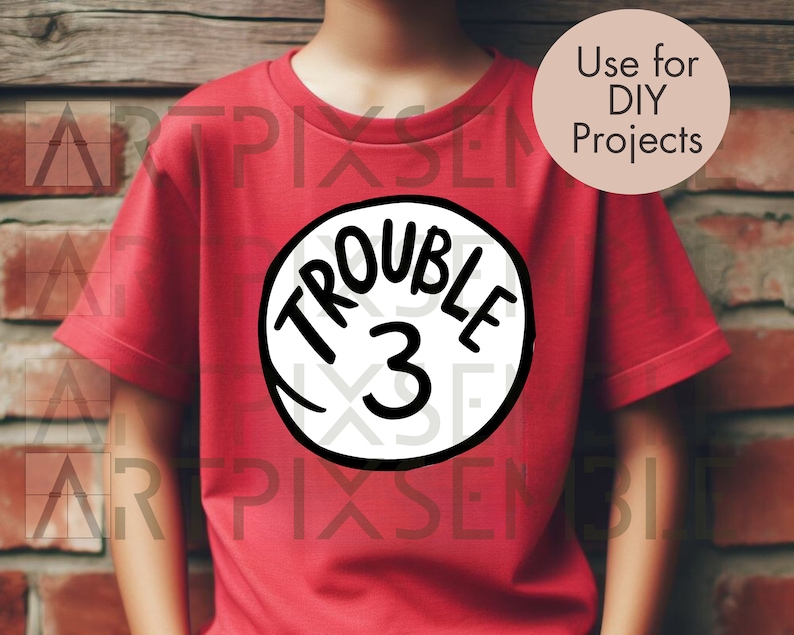 TROUBLE 3 Svg & Png Files Layered SVG / 5000x5000 Pixels Transparent ...