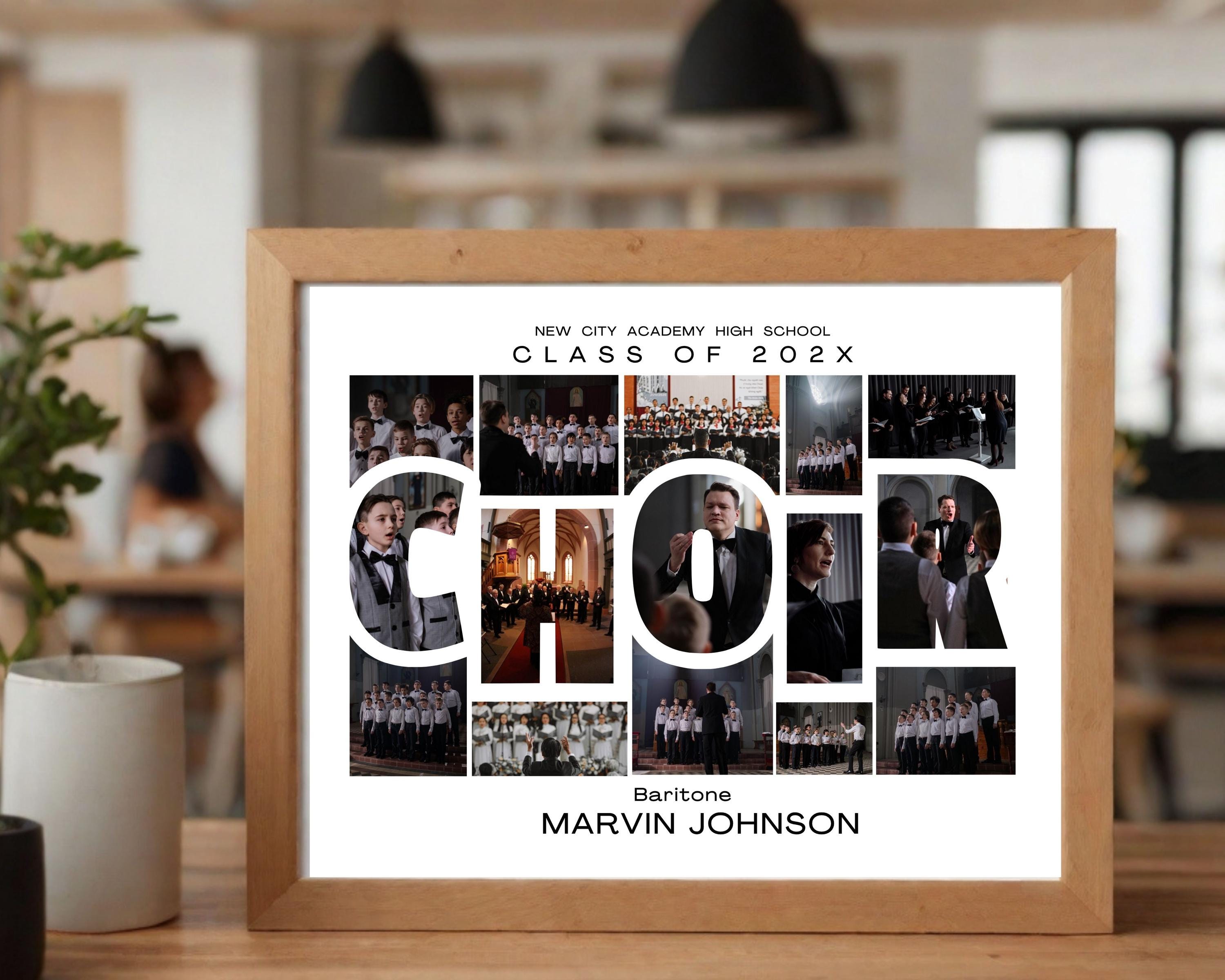 Editable CHOIR Photo Collage Frame Canva TEMPLATE Custom Singing ...