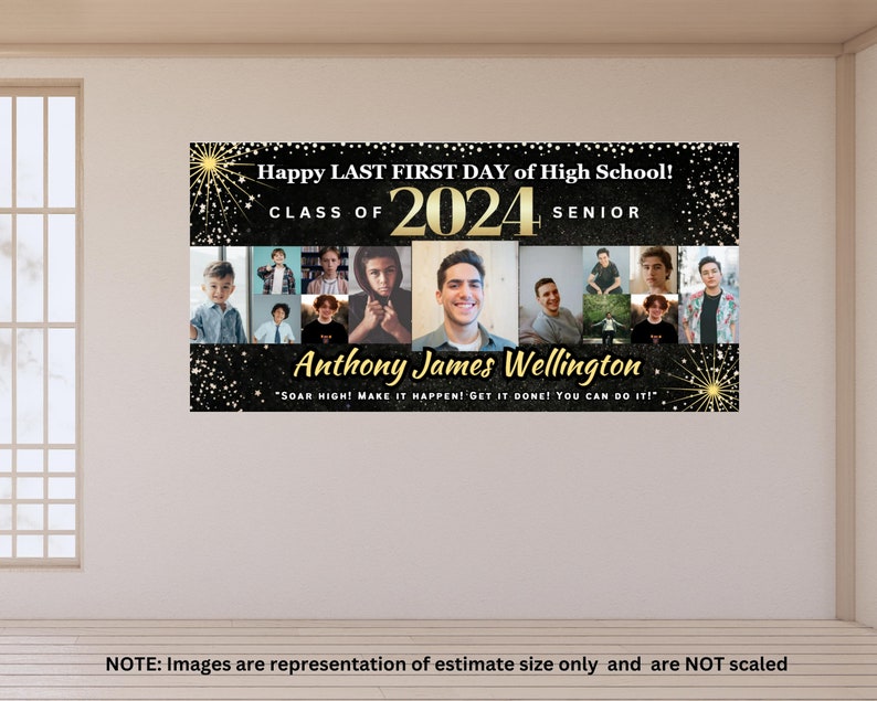 3'x6' Editable BANNER Canva TEMPLATE Graduation Photo Collage Senior ...