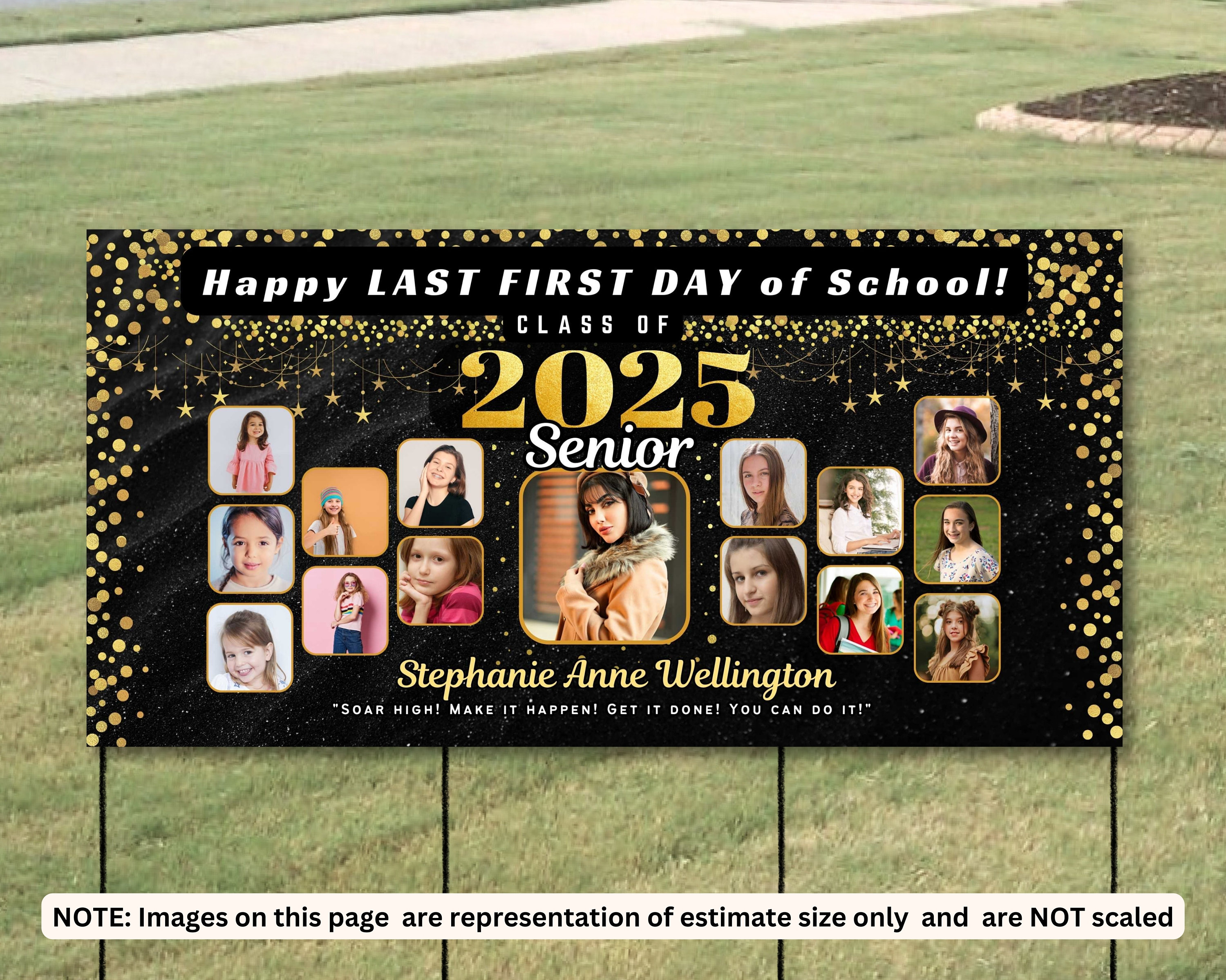 3'x6' BANNER Last First Day of School Photo Collage Canva TEMPLATE 2025 ...