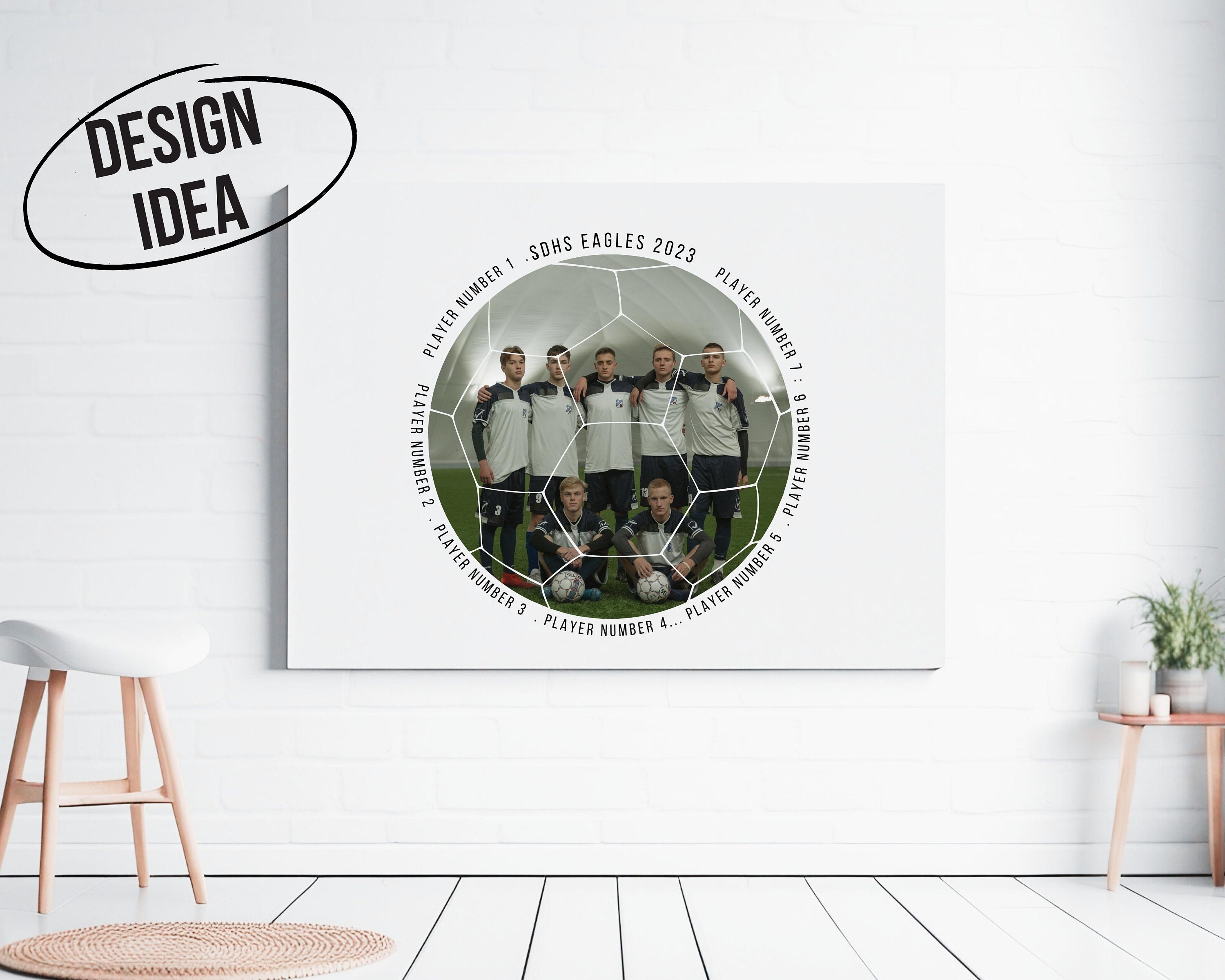 SOCCER Ball Photo Frame TEMPLATE Sports Design Football Team - Etsy