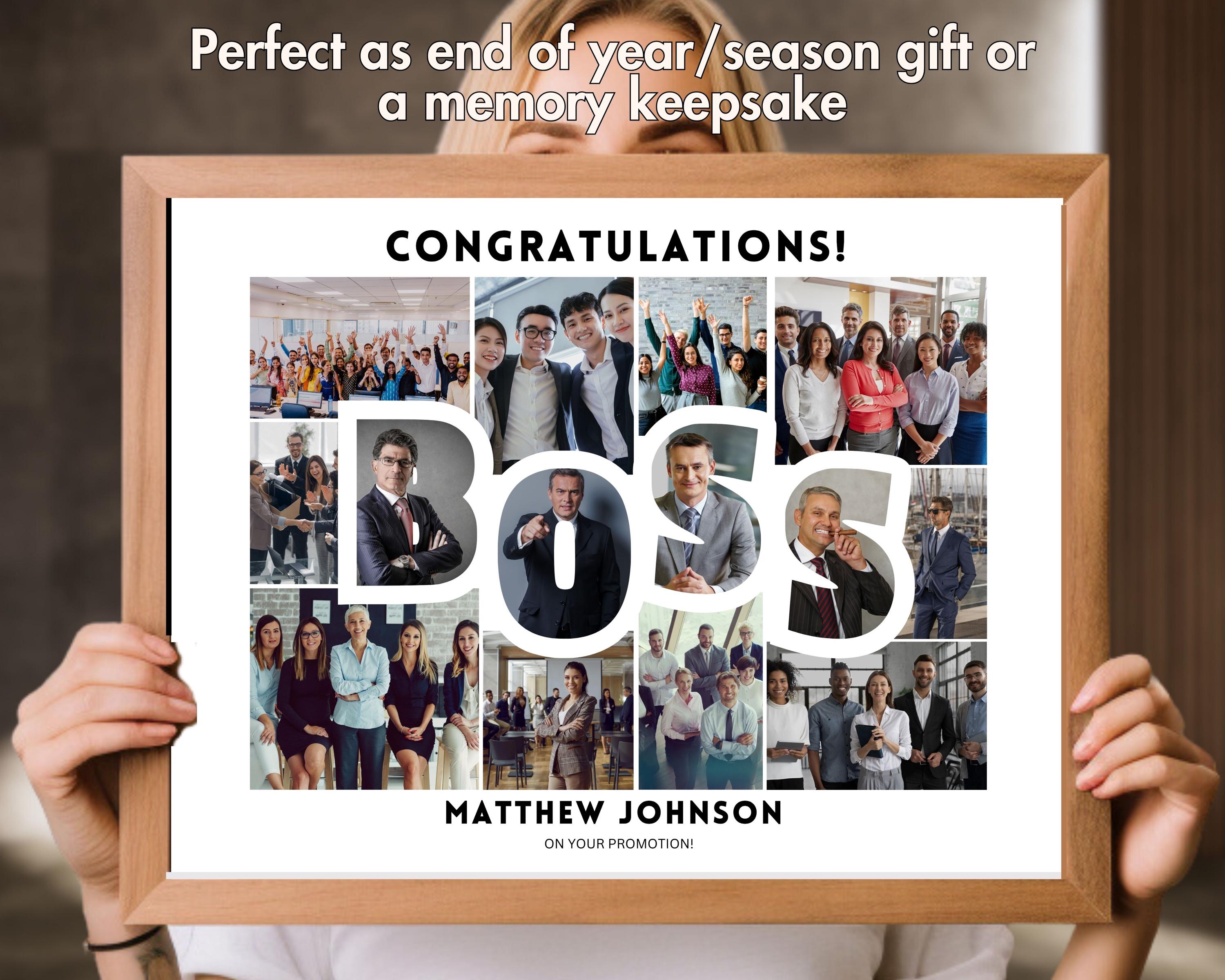 Editable BOSS Word Photo Collage Frame Canva TEMPLATE Printable Custom ...