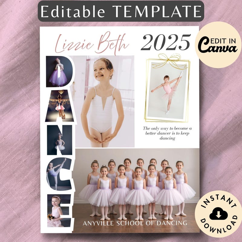 Recital Poster Template - Etsy