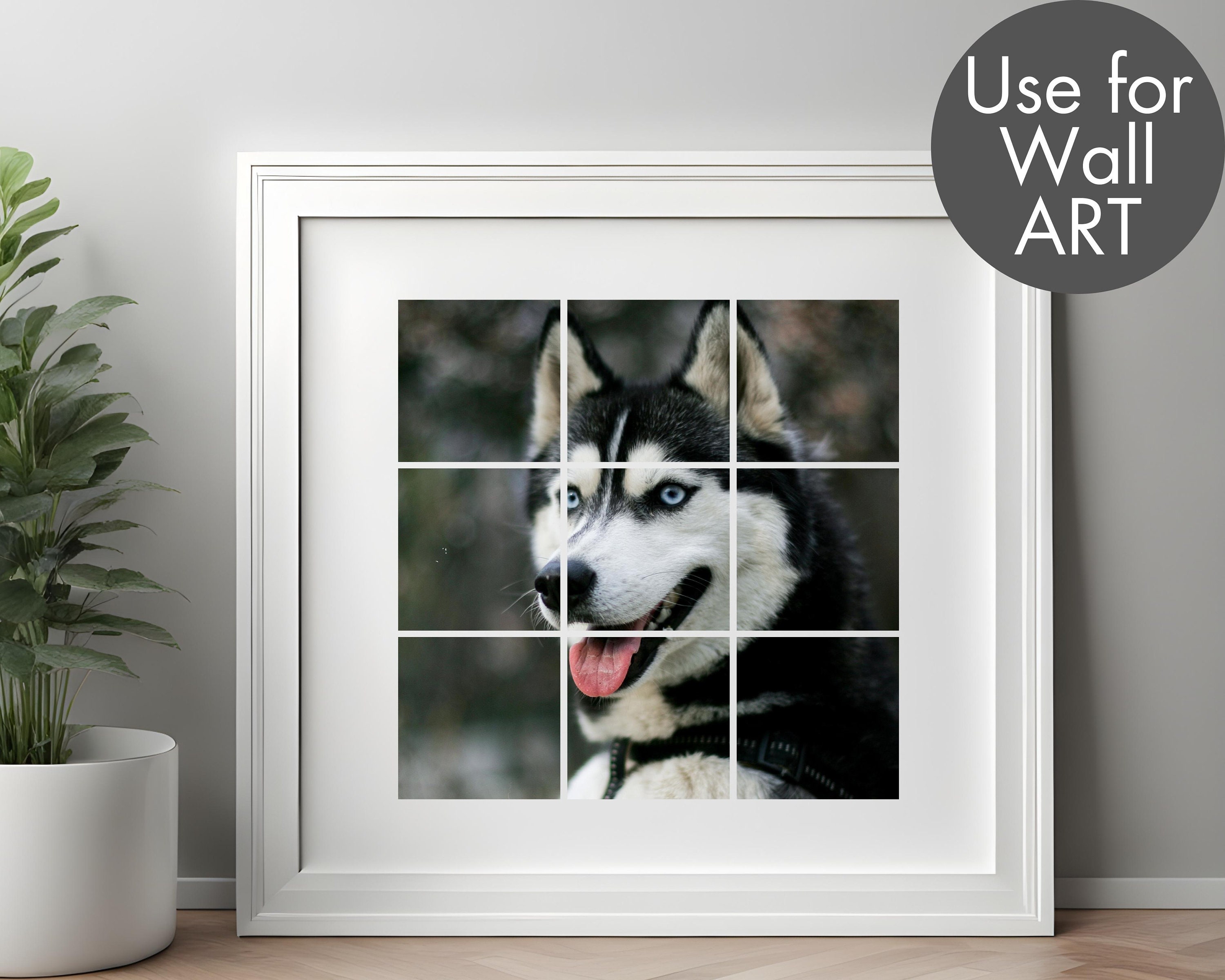 3pcs SQUARE Grid Frame Canva Template Fits 1 Image Each for Wall Art Journal Book Cover Photo ...