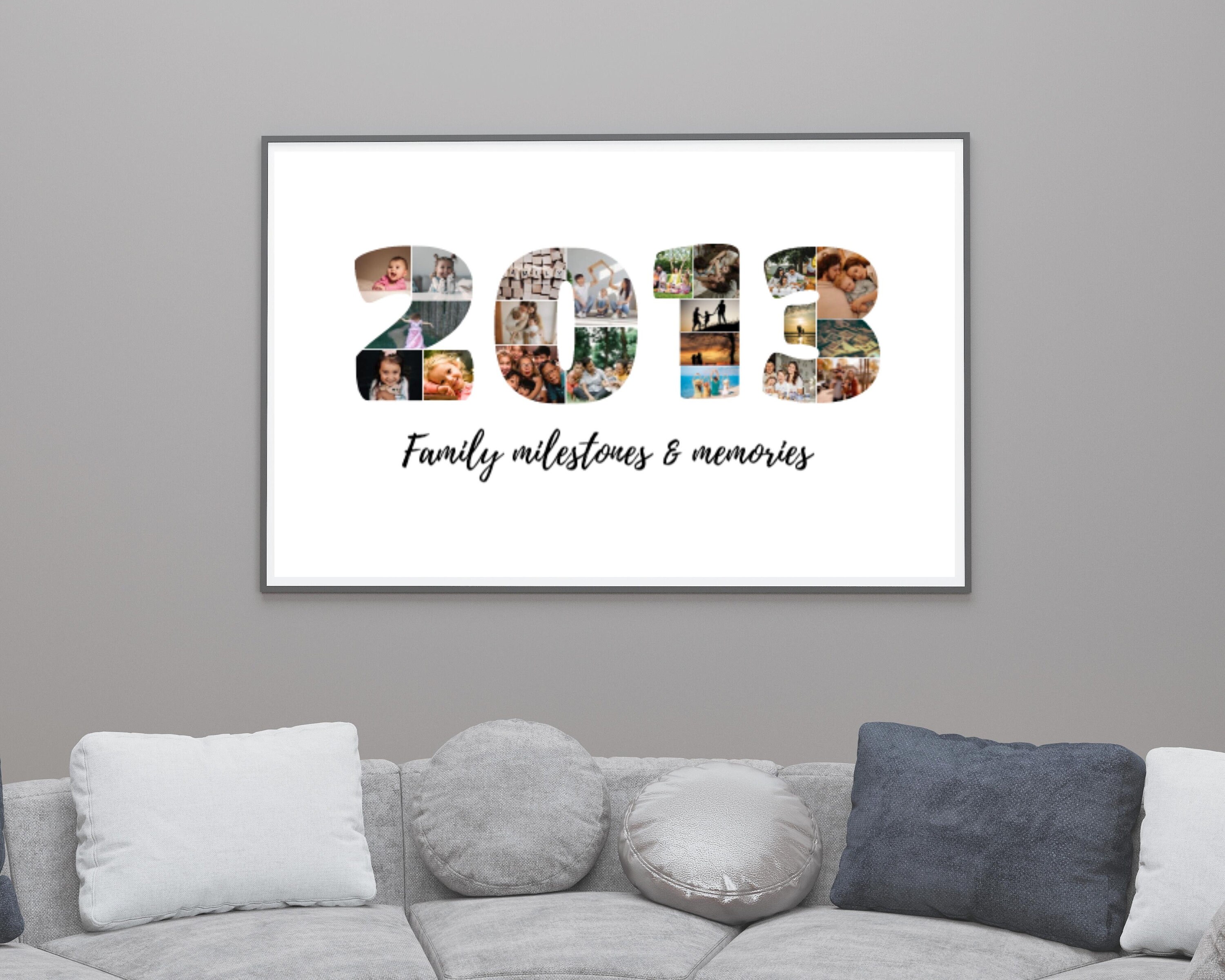 All NUMBER Photo COLLAGE Canva Template Design Poster Banner Custom ...