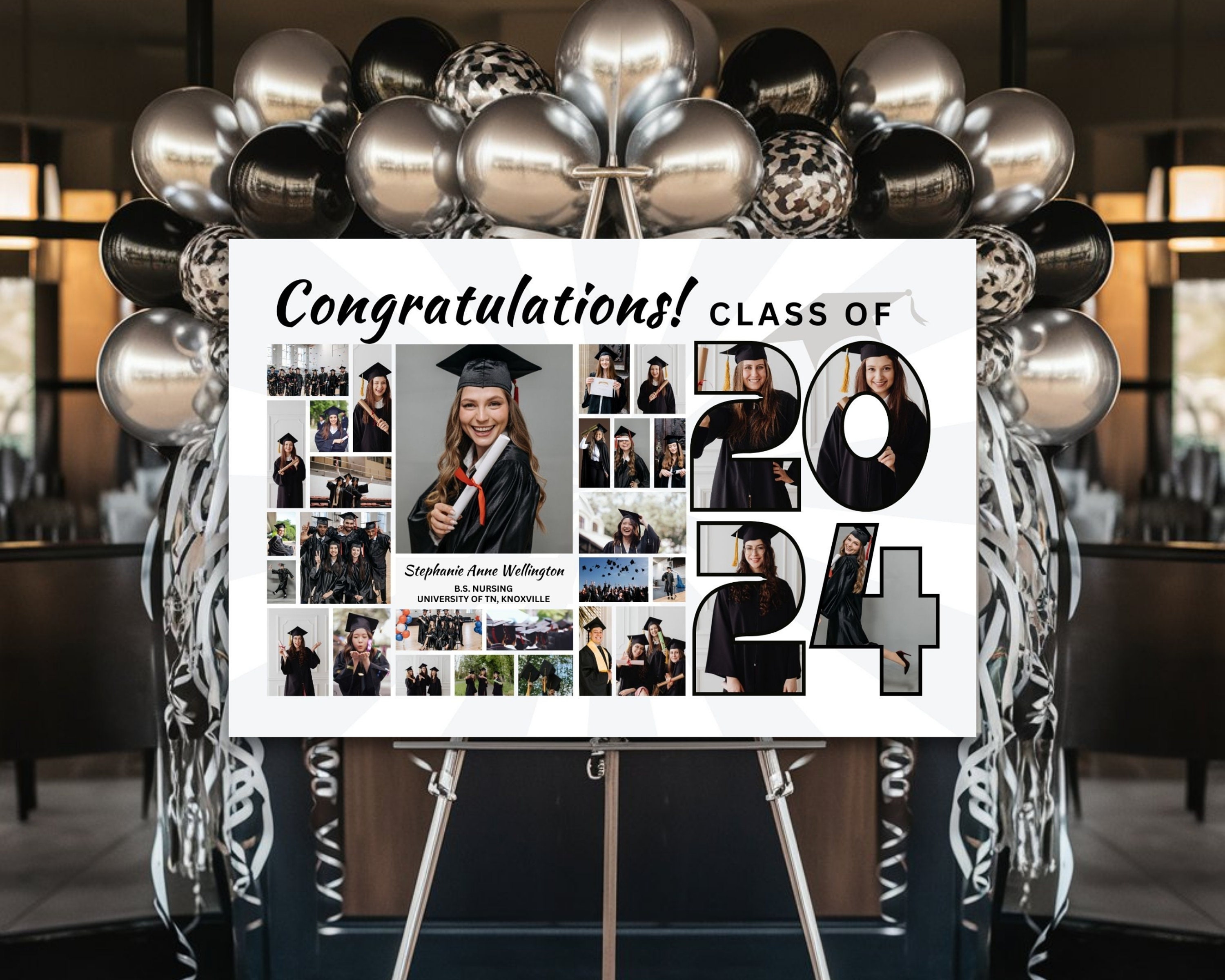 2024 Graduation Photo Collage Horizontal Poster TEMPLATE 30-picture ...