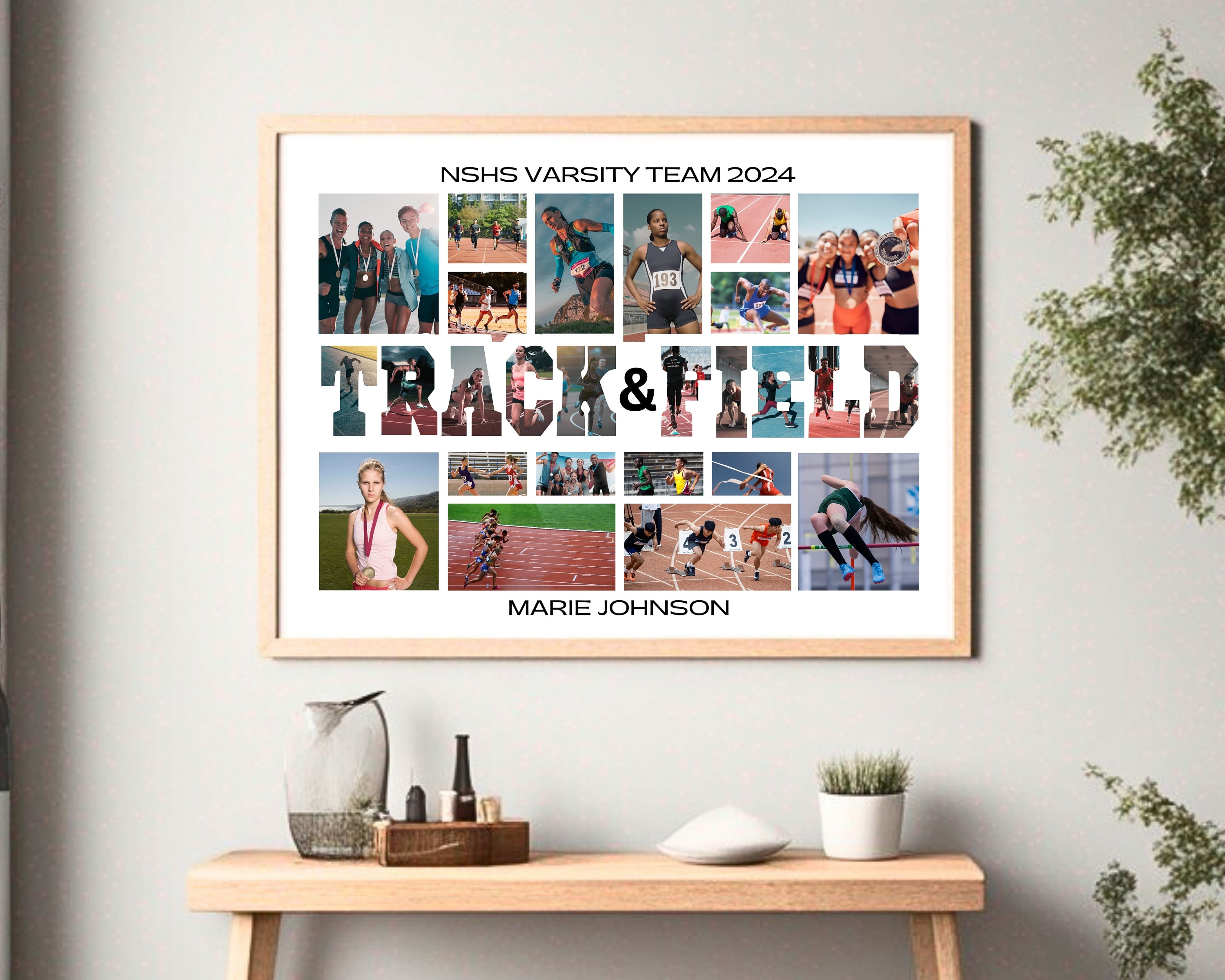 Track & Field Photo Collage Template: Custom Senior Gift (canva ...