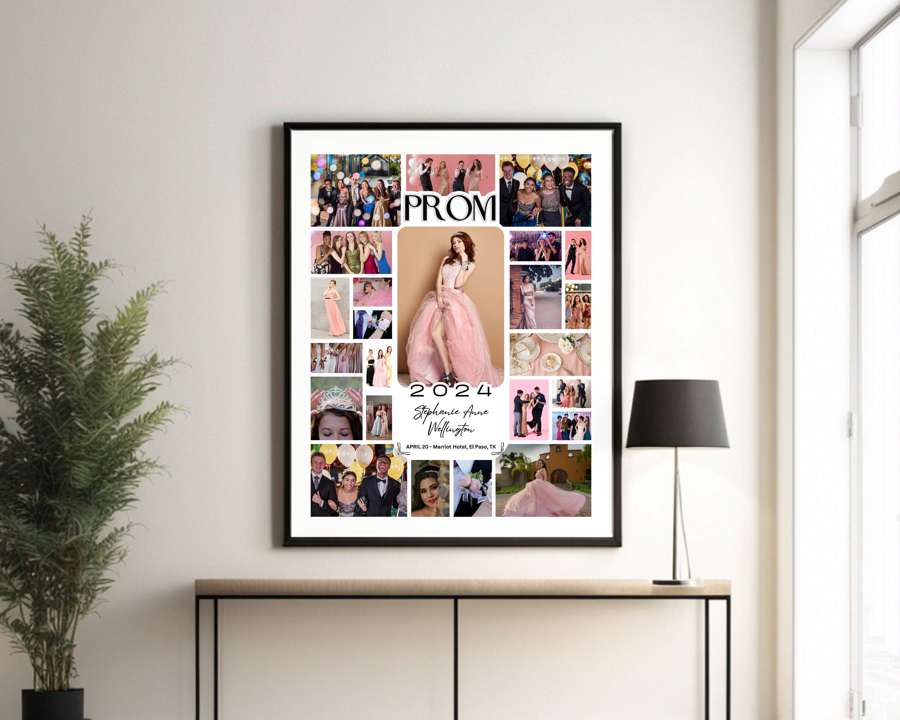 Editable PROM 2024 Photo Collage Poster TEMPLATE 23-picture DIY ...