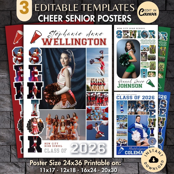 Cheer Poster Senior Day - Etsy