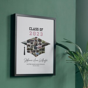 Graduation CAP Photo COLLAGE Design Project Poster Class Portrait for ...