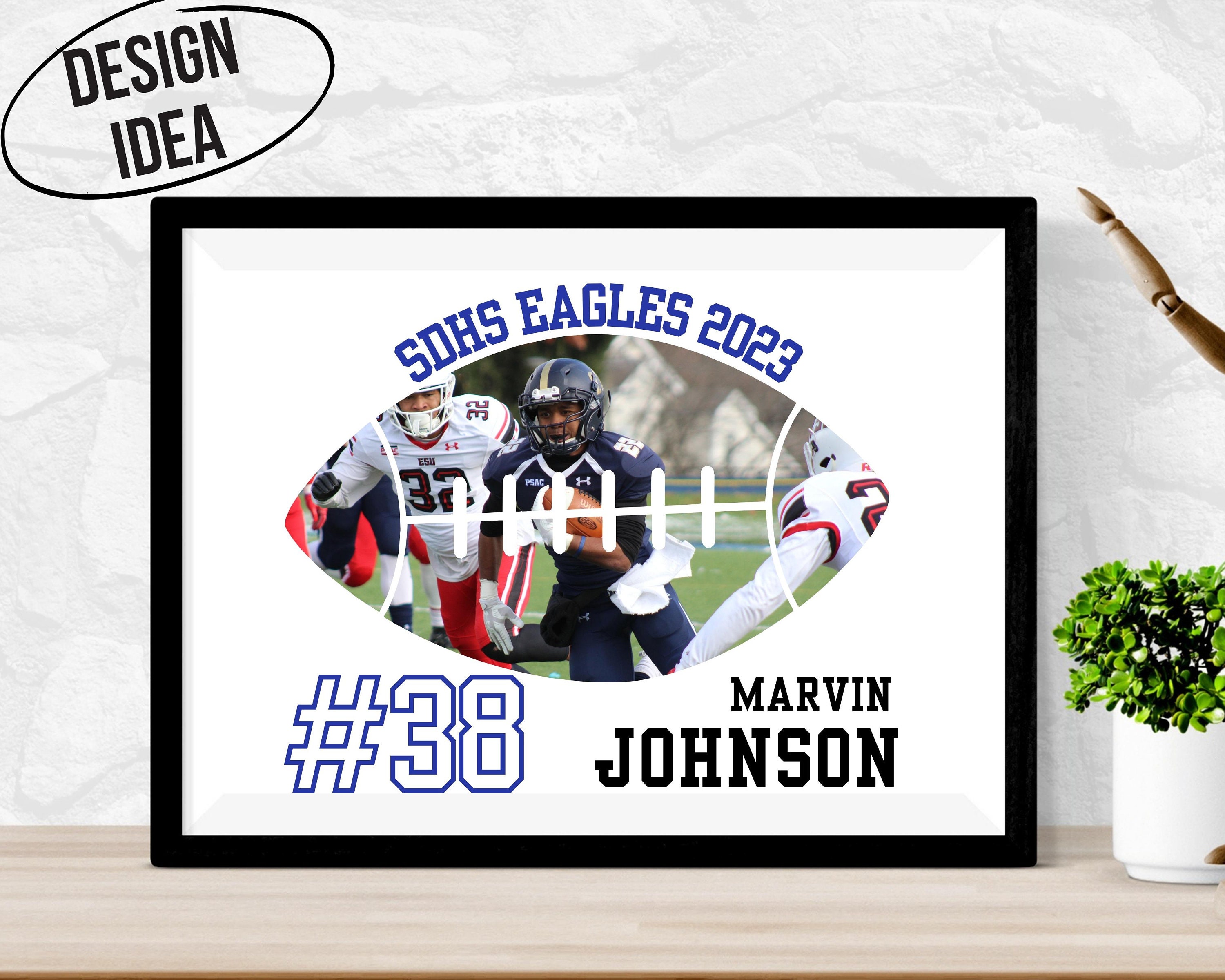 FOOTBALL Photo Frame TEMPLATE Sports Team Poster Banner Sign Custom ...