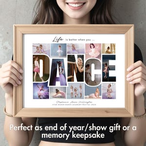 Editable DANCE Photo Collage Frame Canva TEMPLATE Custom Dancing ...