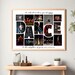 Editable 15-photo DANCE Word Collage Canva TEMPLATE, Printable Dancing ...