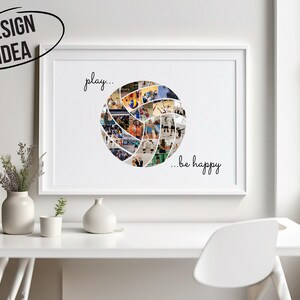 VOLLEYBALL Photo Collage Frame TEMPLATE Sports Team Poster Banner Sign ...