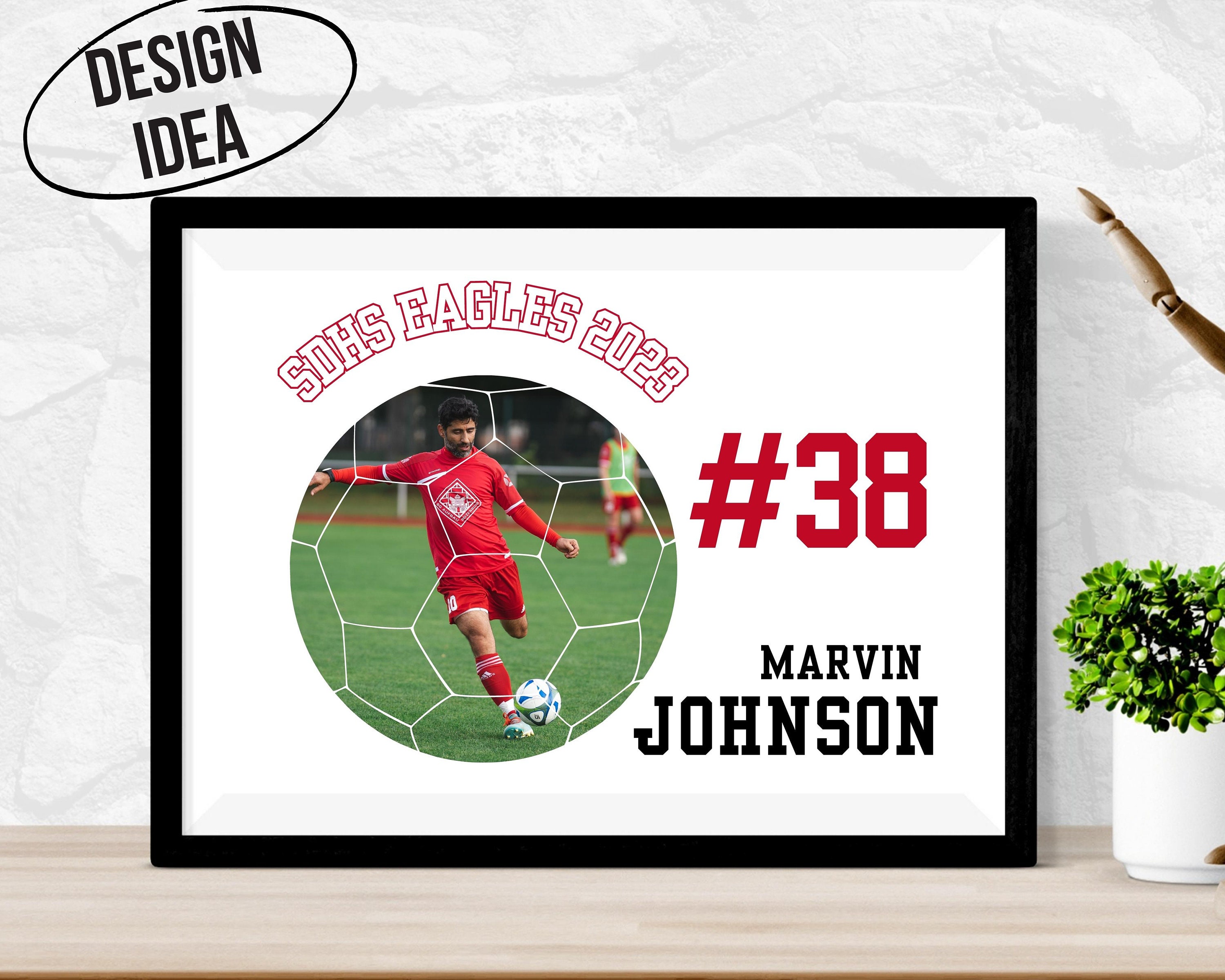 SOCCER Ball Photo Frame TEMPLATE Sports Design Football Team - Etsy