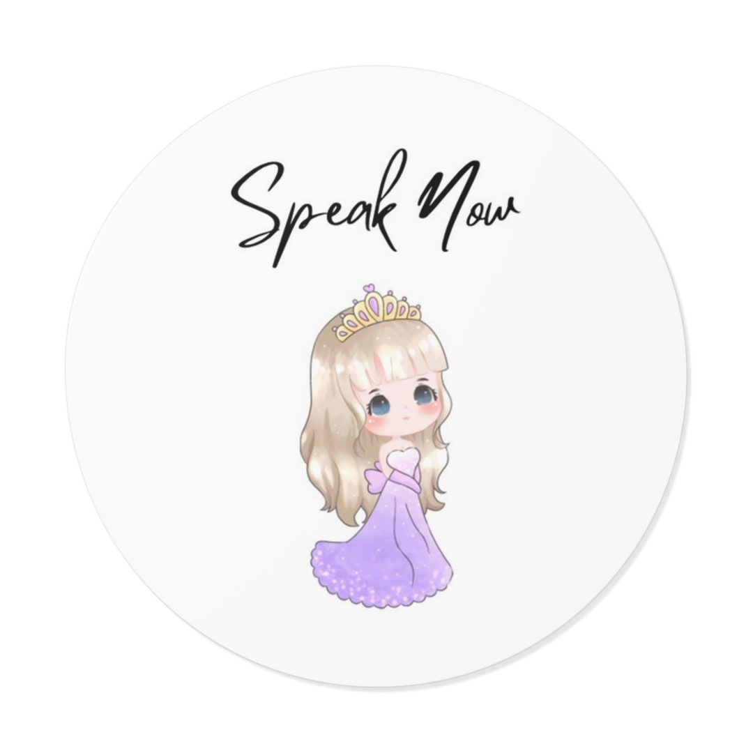 Speak Now Taylor Swift Cute Round Sticker - Etsy