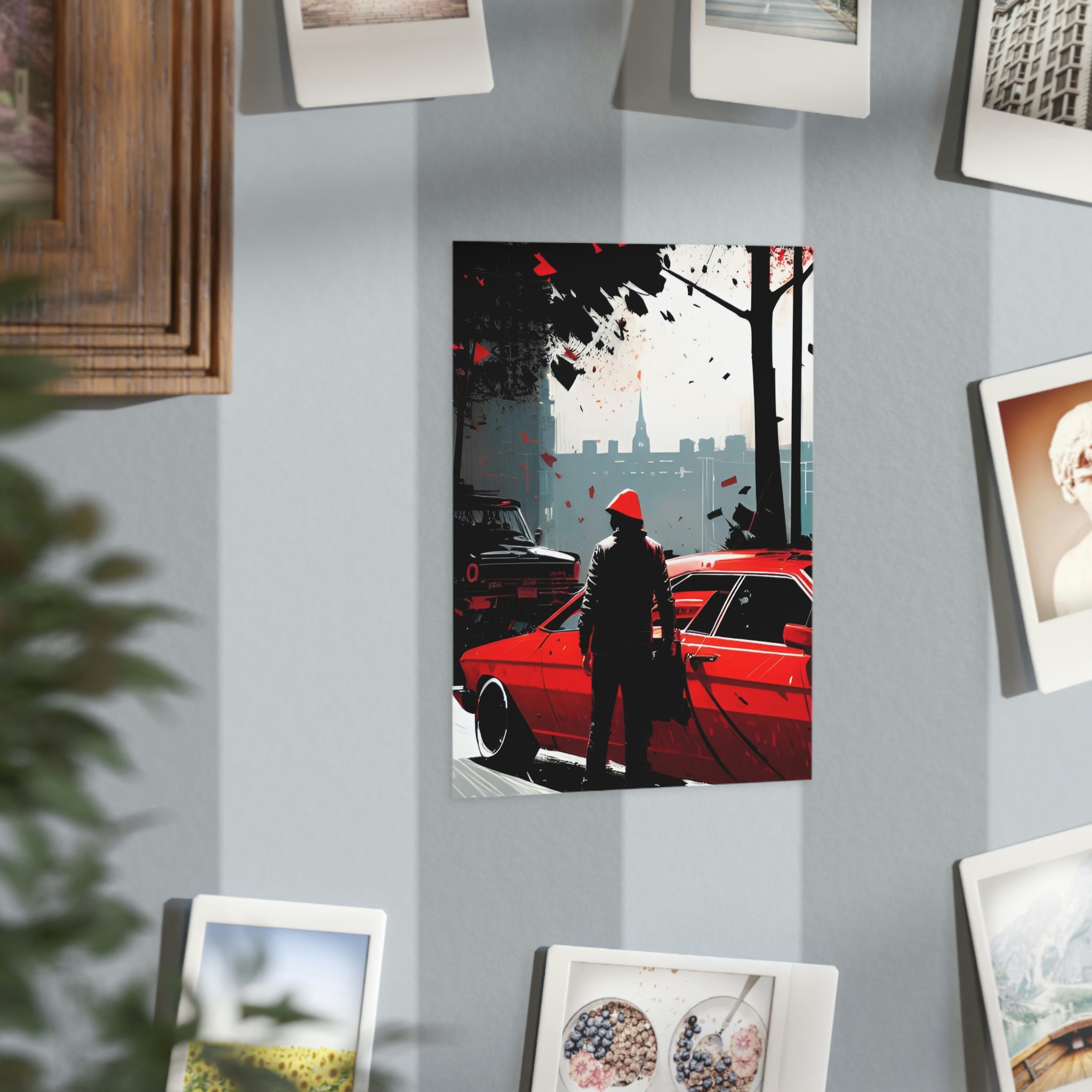 Drive Car Aesthetic Artwork Print Red and Black - Etsy