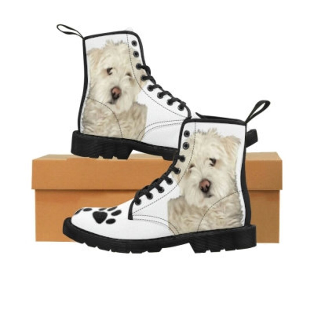 Custom Animal Art Paw Women's Boots - Etsy