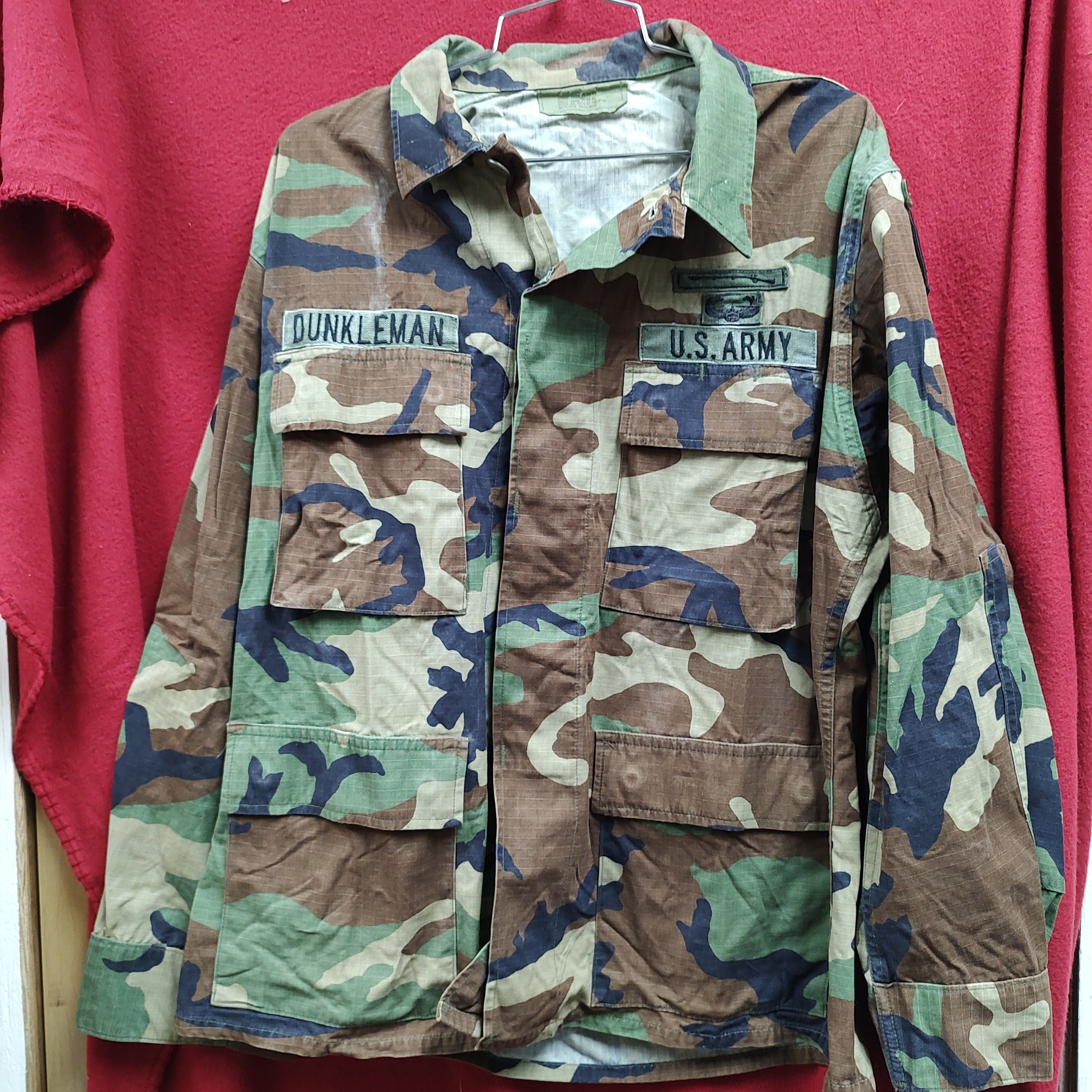 US Army MEDIUM SHORT Uniform Top Bdu Woodland Pattern 14o34 - Etsy
