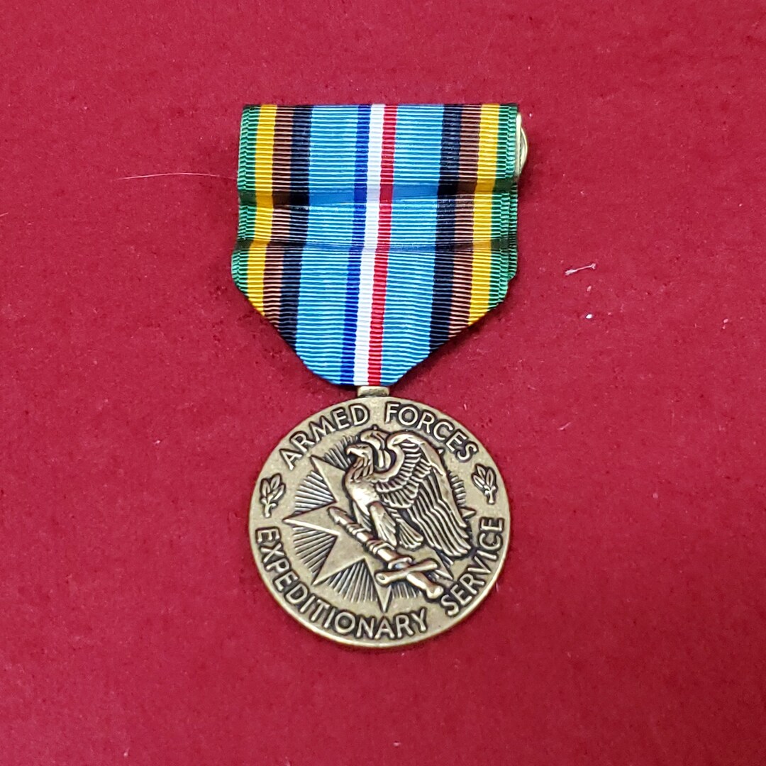 VINTAGE US ARMED Forces Expeditionary Service Medal Ribbon Lapel Bar ...
