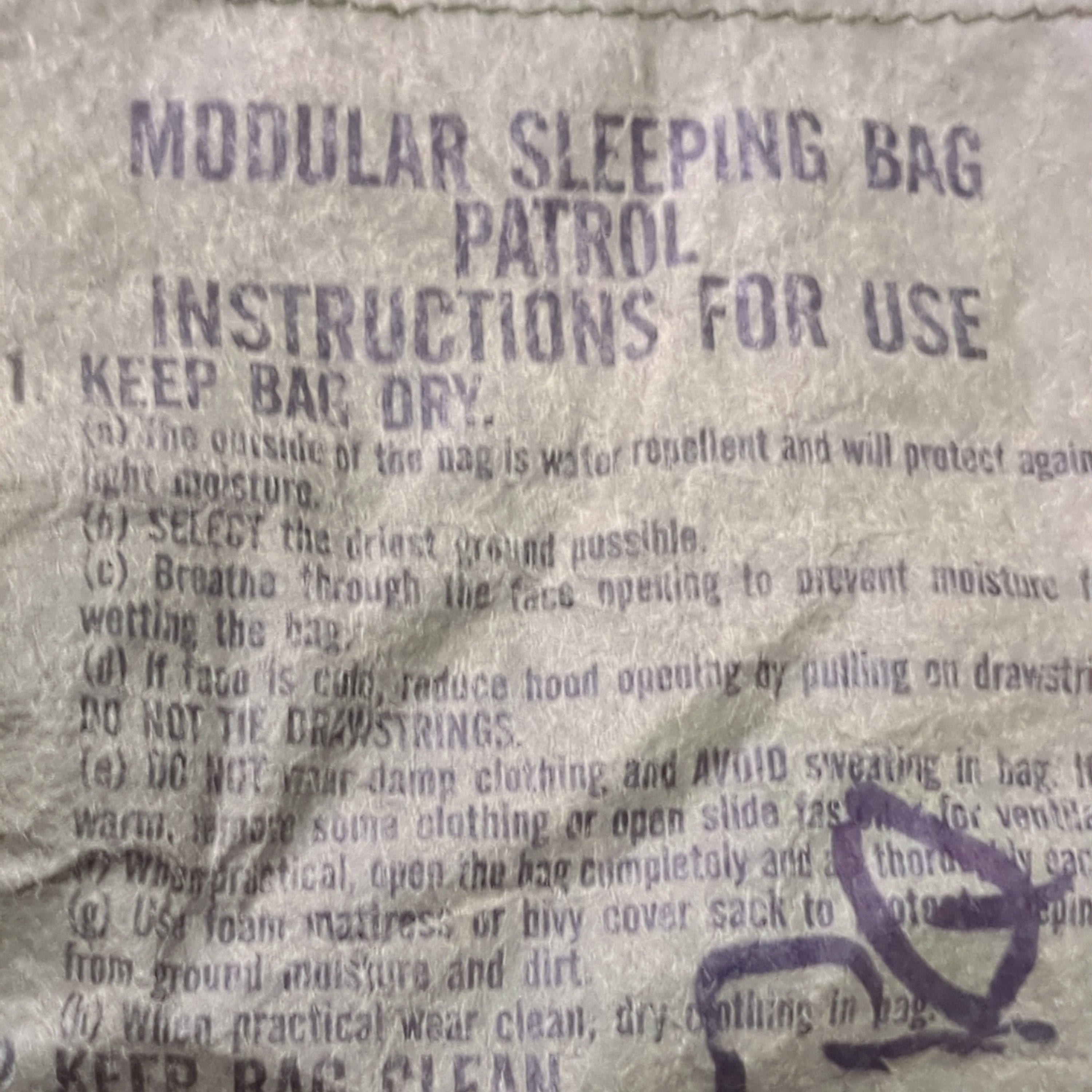 US Army BDU Modular Sleep System Patrol Sleeping Bag Great - Etsy