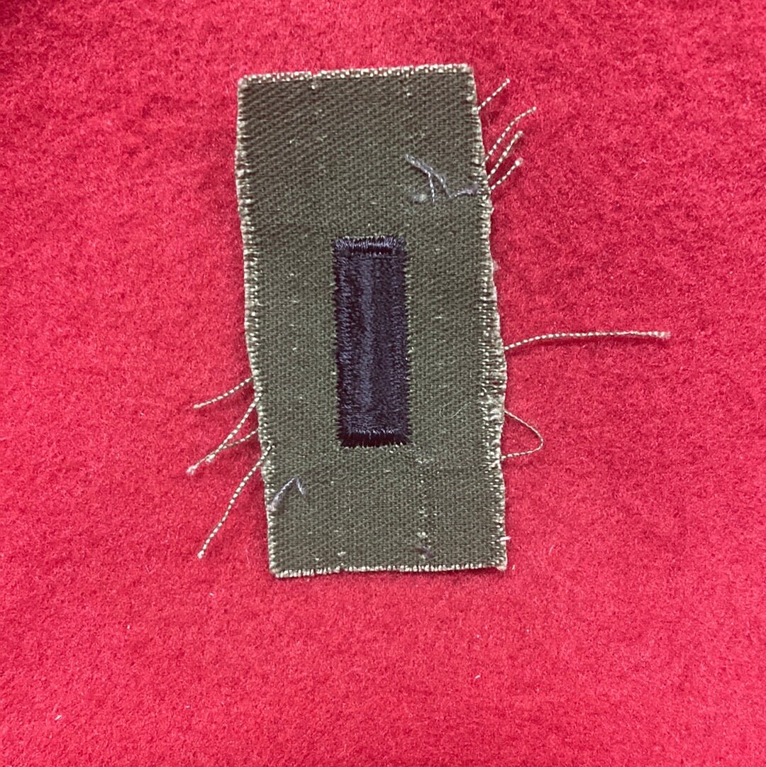 VINTAGE US Army FIRST Lieutenant Patch Sew on Subdued Od Black 04cc12 ...