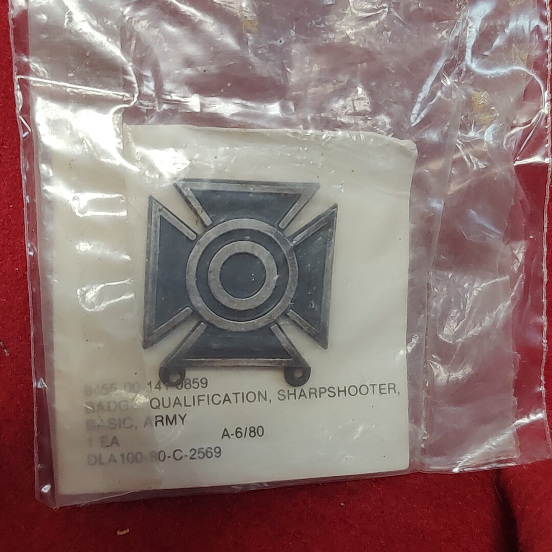 VINTAGE US Army BASIC Sharpshooter Qualification Badge Pin 14cr35 - Etsy