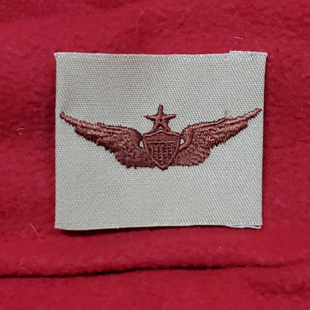 VINTAGE US Army SENIOR Aviator Patch Sew on Subdued Desert Brown 1odp11 ...