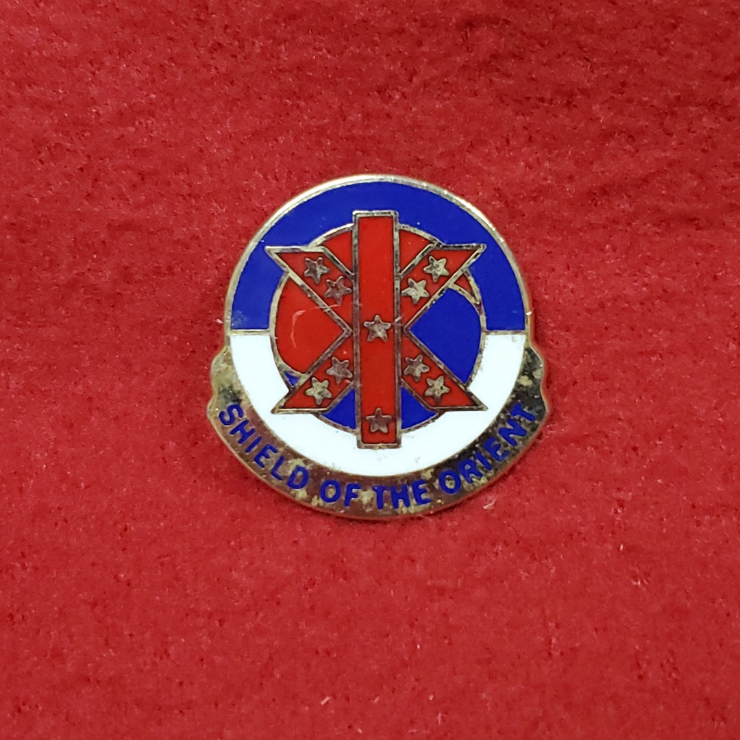 VINTAGE US Army 9th IX Corps shield of the Orient Pin Crest Dui Unit ...