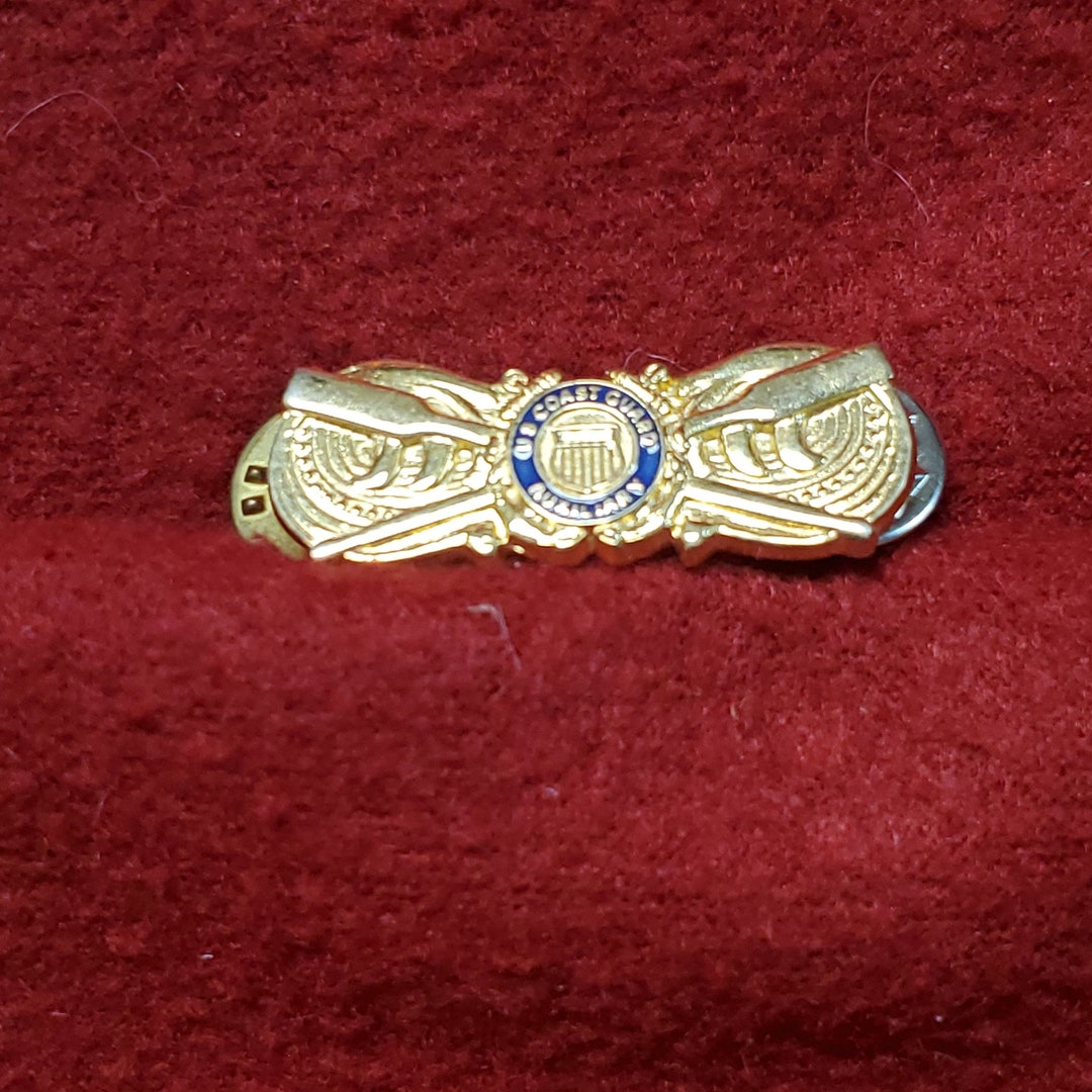 US Coast Guard Auxillary COXSWAINS Mini-pin Gold Metal Pin-on 26cr28 - Etsy