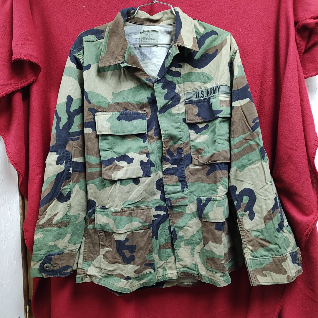 Us Army Medium Short Uniform Top Bdu Woodland Pattern Excellent ...